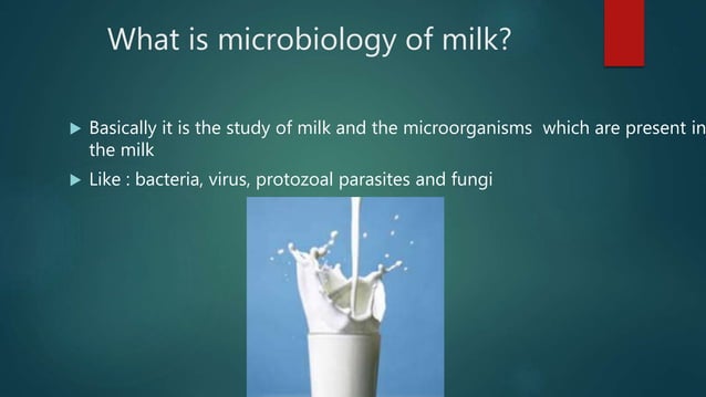 Microbiology of Milk | PPTX