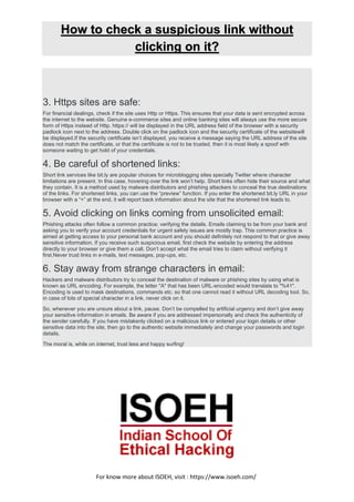 How to check a suspicious link without clicking on it? | PDF