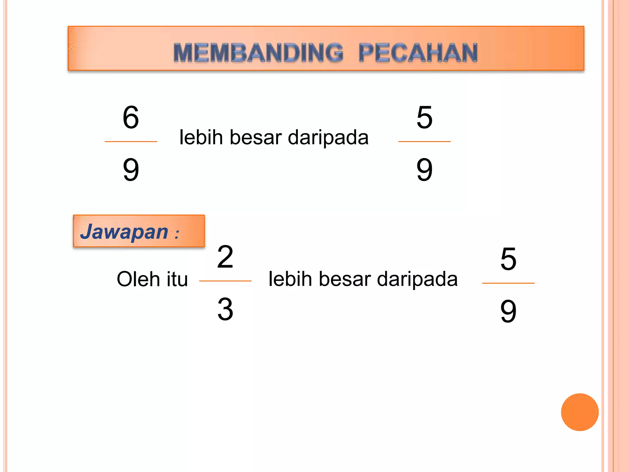 Membandingkan Pecahan | PPTX