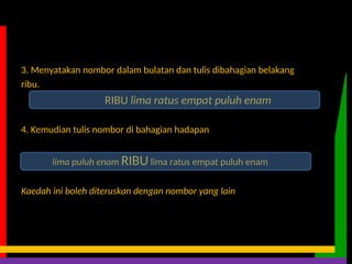 NOMBOR BULAT MATEMATIK TAHUN 4 SEKOLAH RENDAH. | PPT