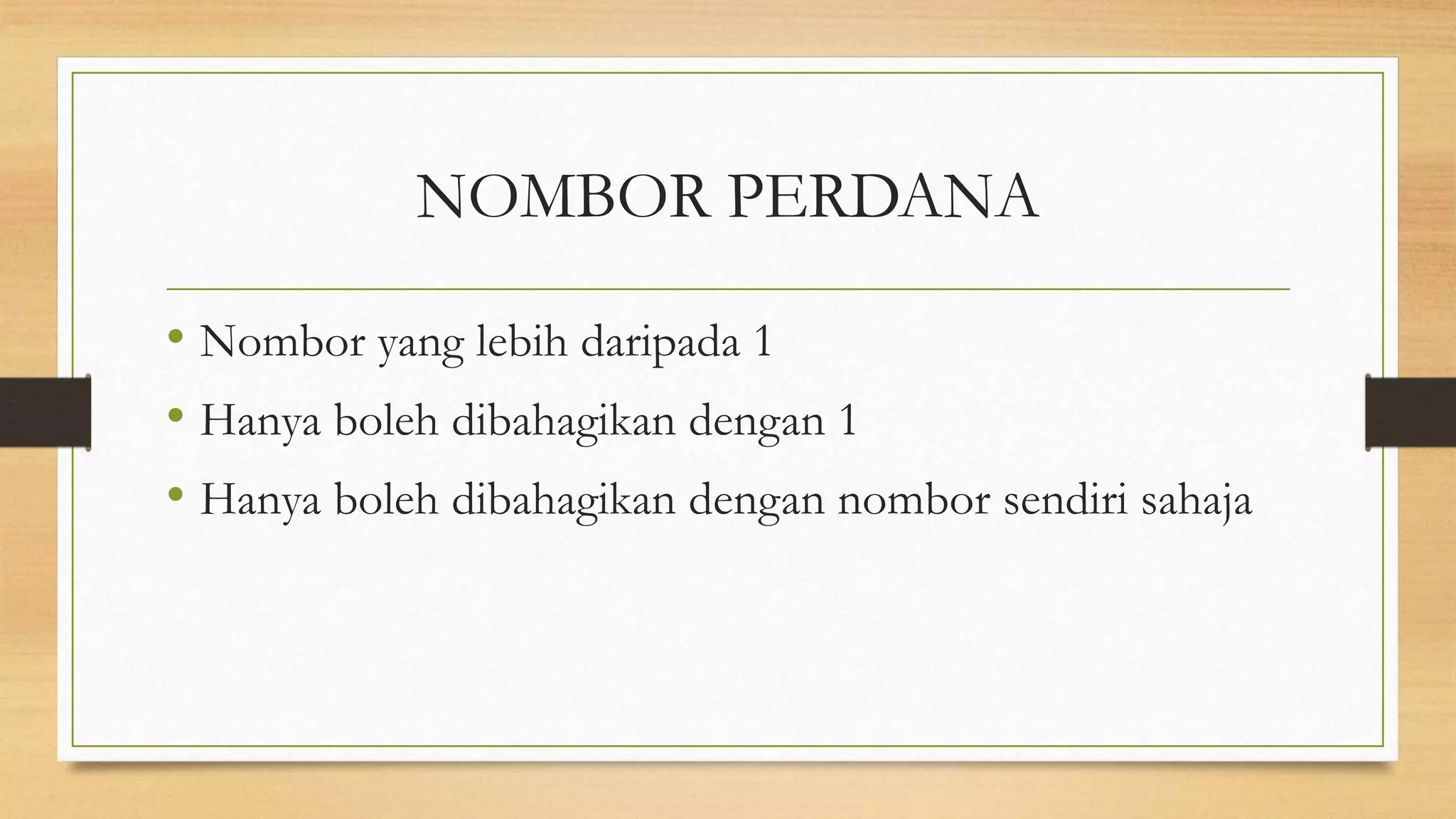 Nombor dan operasi nombor perdana | PPTX