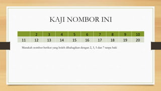 Nombor dan operasi nombor perdana | PPTX