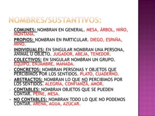 Nombre o sustantivo | PPT