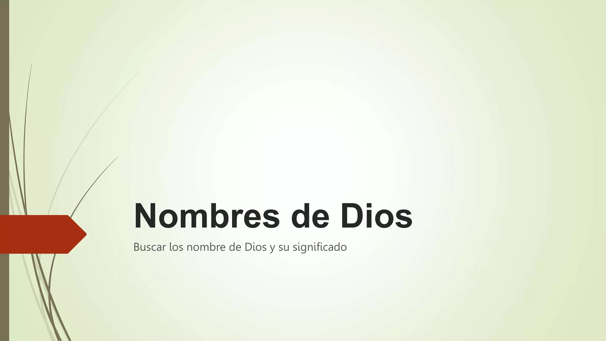 Los Nombre de Dios | PPT