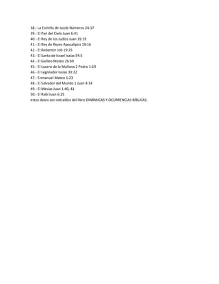 Nombres de jesus | DOCX