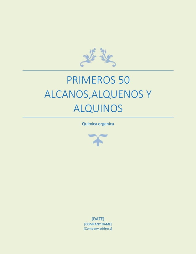 PRIMEROS 50 ALCANOS,ALQUENOS Y ALQUINOS | DOCX | Chemistry | Science