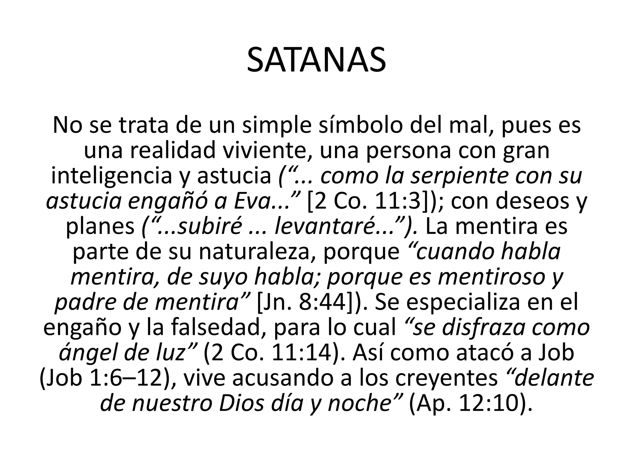 Nombres y titulos de satanas | PPT