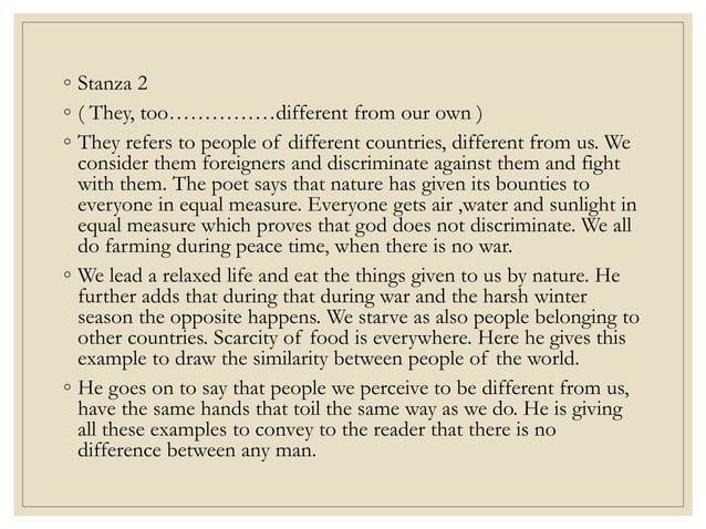 No men are foreign | PPTX | Poetry | Books and Literature