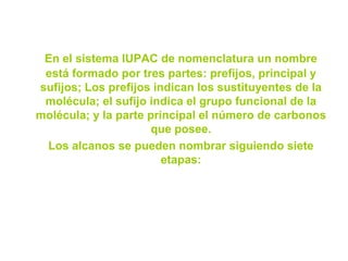 Química orgánica - Nomenclatura | PPTX