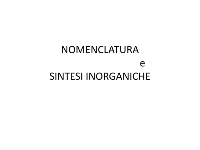 Nom. trad. e prep. ossidi, anidridi, idrossidi e acidi | PPTX ...