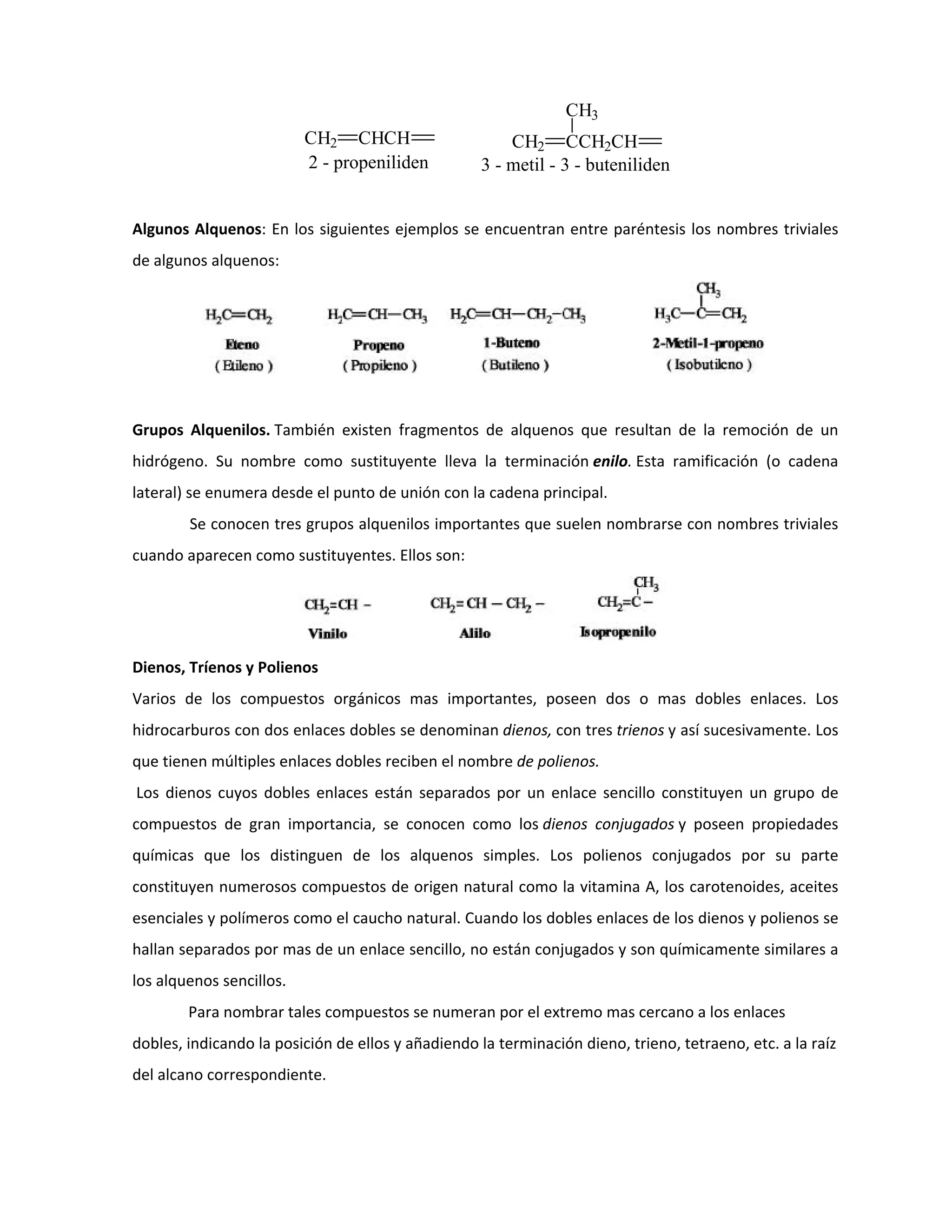Nomenclatura Alquenos | PDF