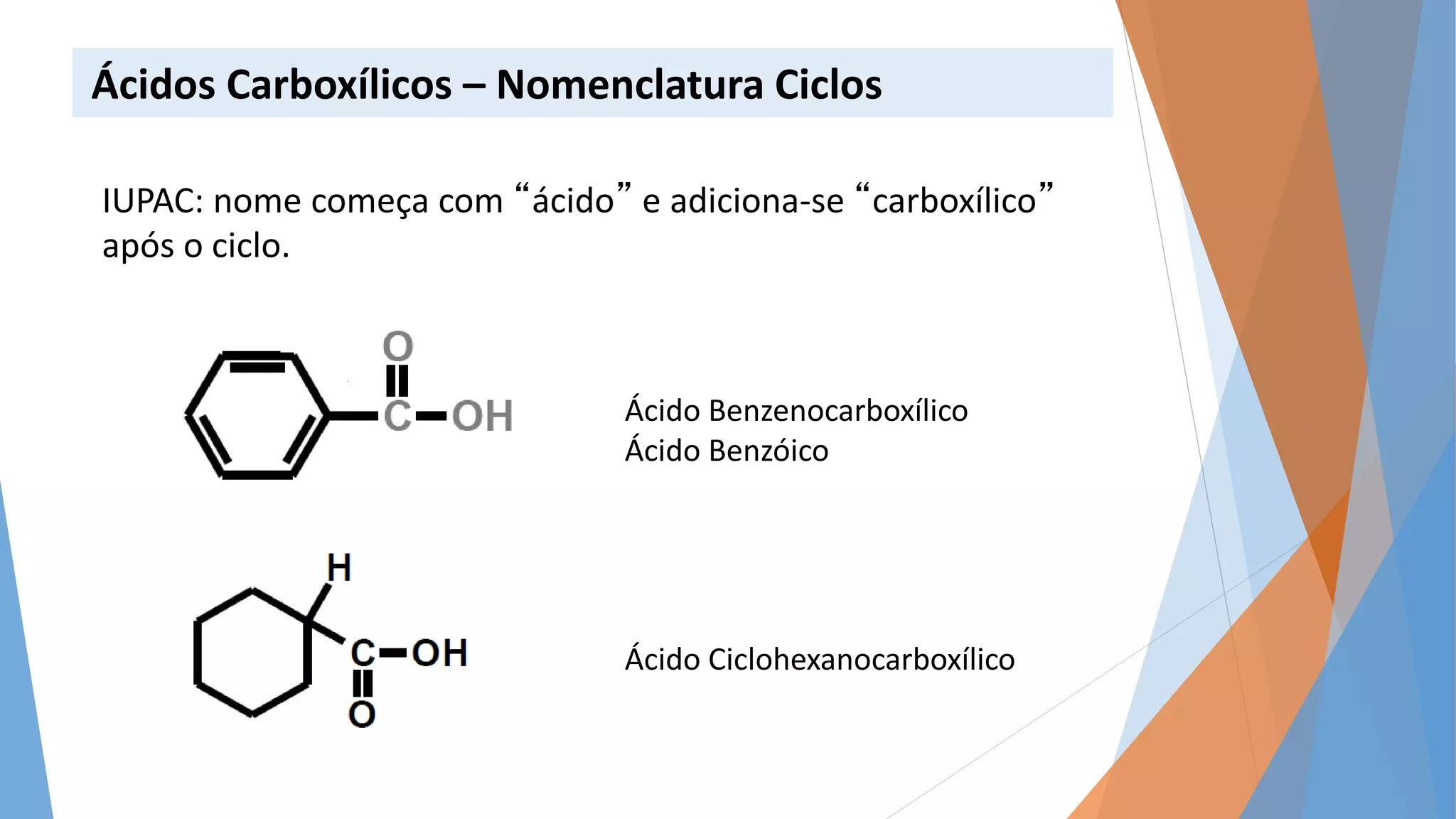Nomenclatura – ácido carboxílico e derivados | PPT