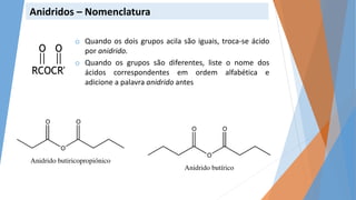 Nomenclatura – ácido carboxílico e derivados | PPTX