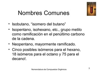 Nomenclatura Orgánica | PPT