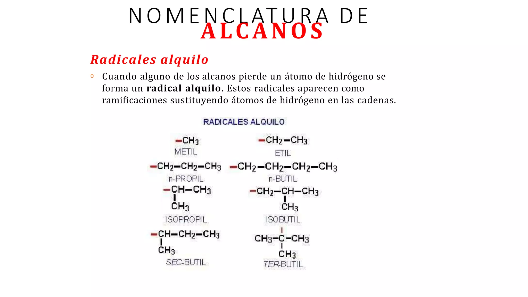 Nomenclatura de alcanos | PPTX