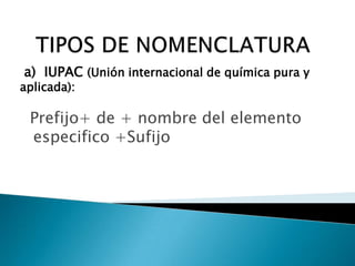 Nomenclatura de compuestos inorganicos | PPTX