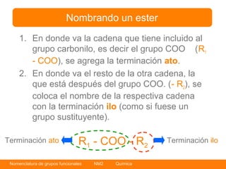 Nomenclatura de grupos funcionales | PPT