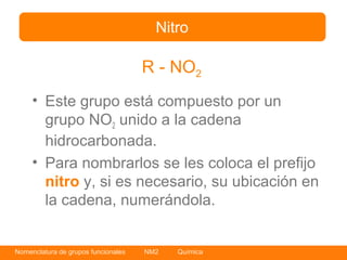Nomenclatura de grupos funcionales | PPT