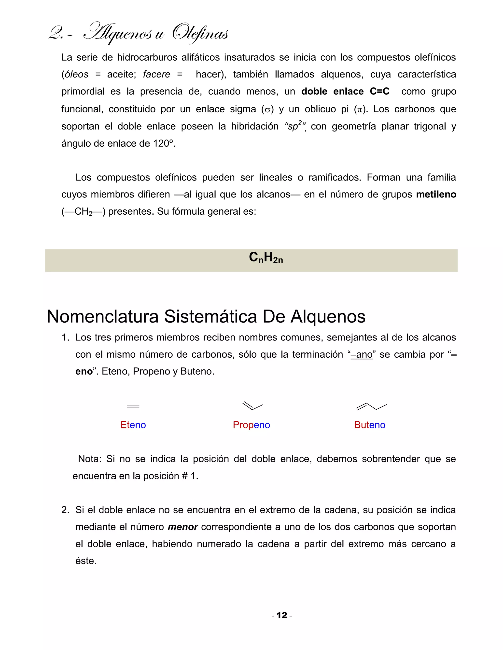 Nomenclatura de hidrocarburos alifaticos | PDF