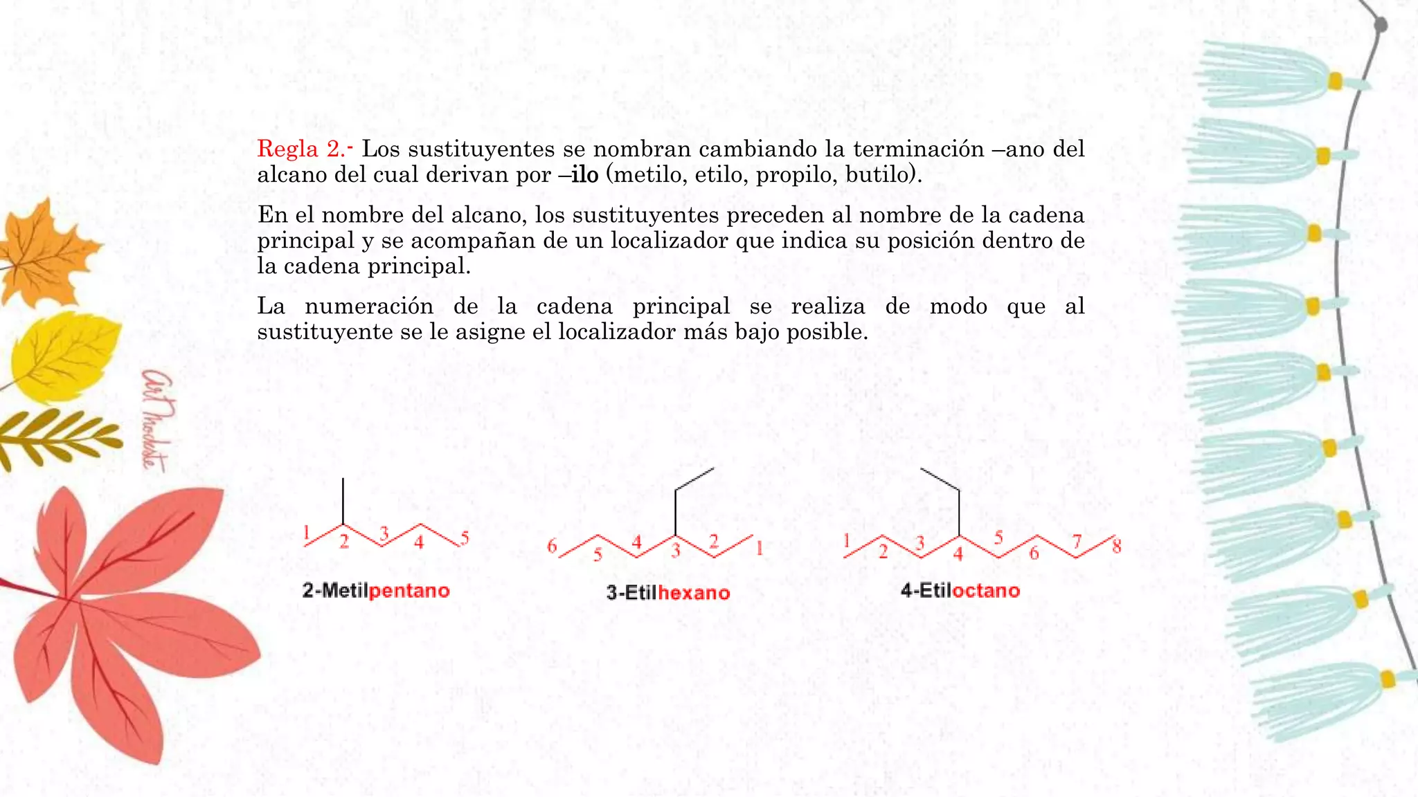 Nomenclatura de los alcanos | PPTX