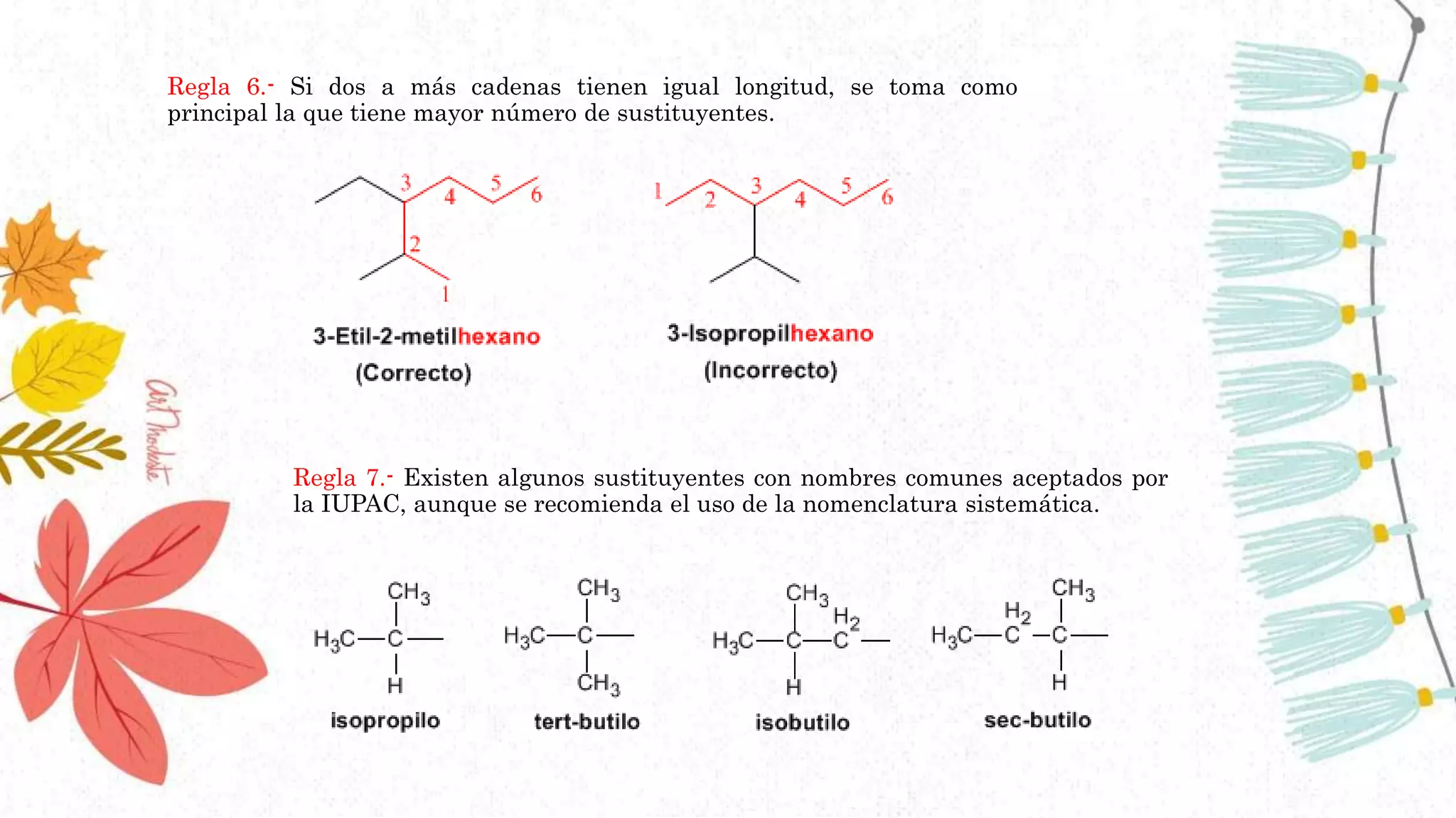 Nomenclatura de los alcanos | PPTX