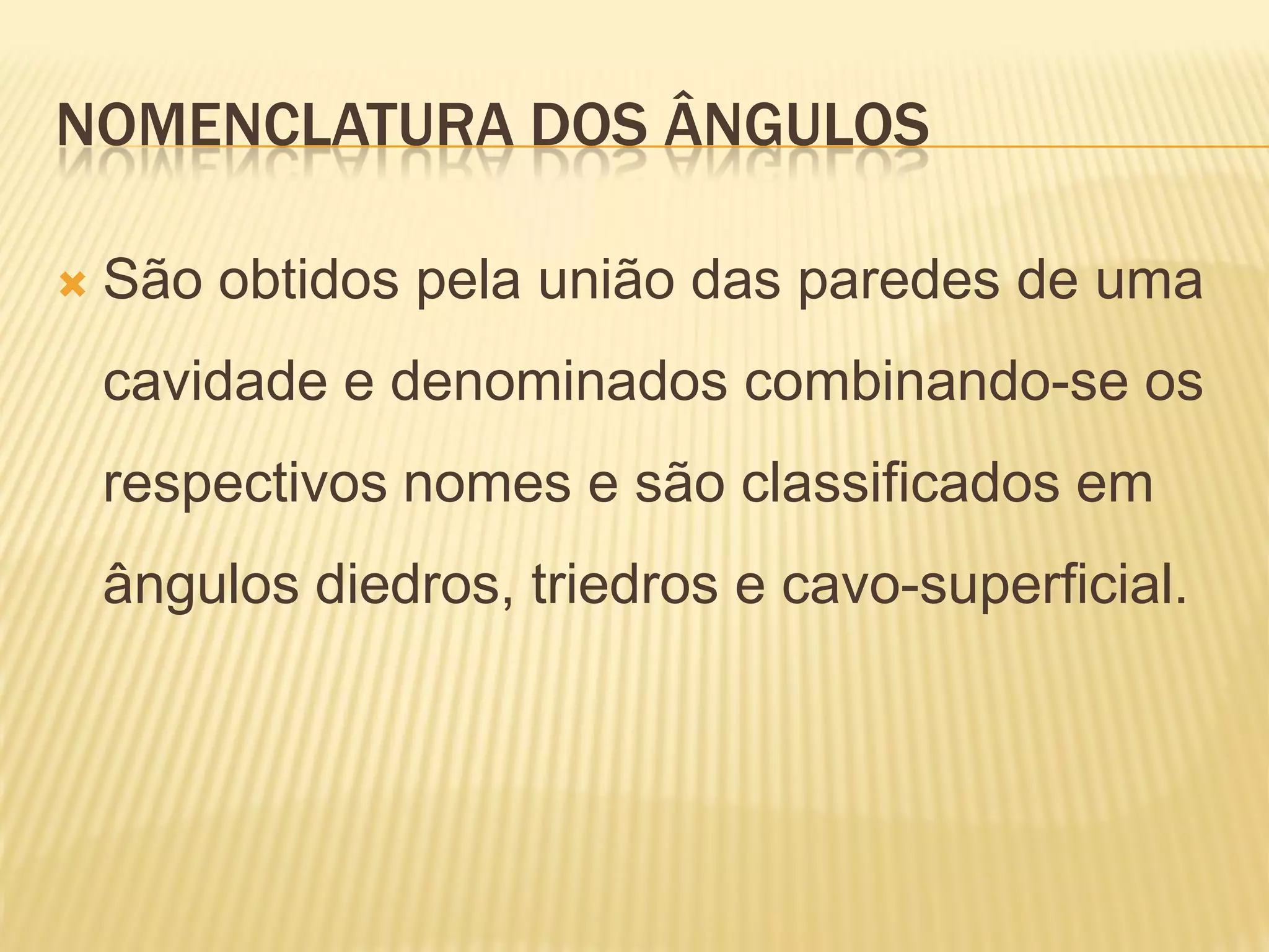 Nomenclatura e Classificação das Cavidades | PDF