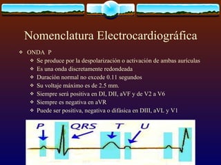 Nomenclatura electrocardiográfica | PPT