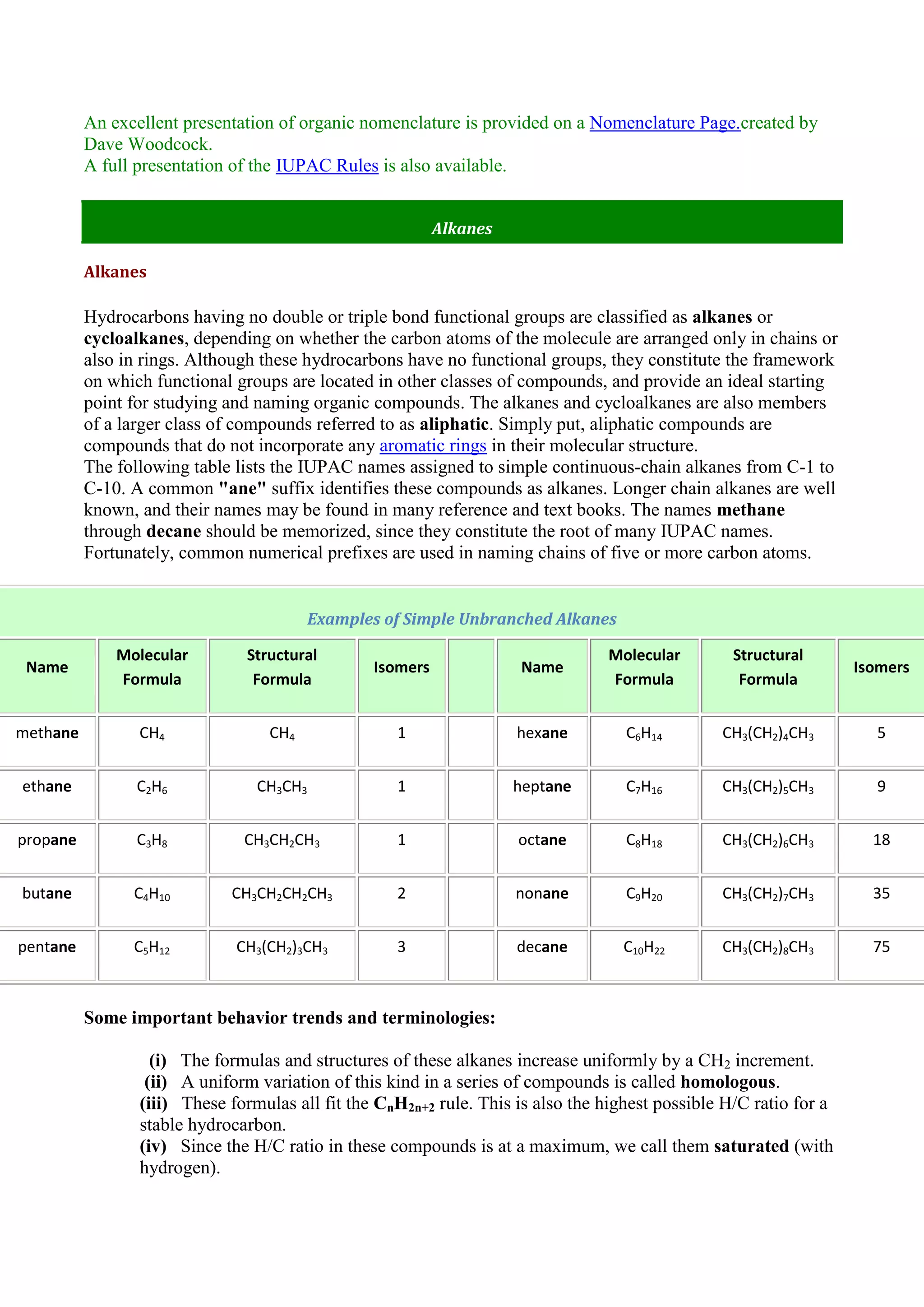 Nomenclatura en química orgánica | DOCX
