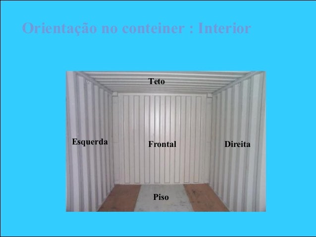 Nomenclatura e peças de container