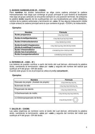 Nomenclatura organica | PDF