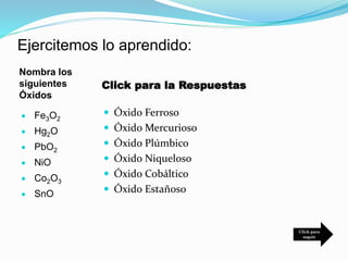 Nomenclatura de Química Inorgánica | PPTX