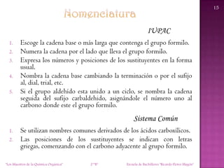 Nomenclatura química orgánica | PPTX