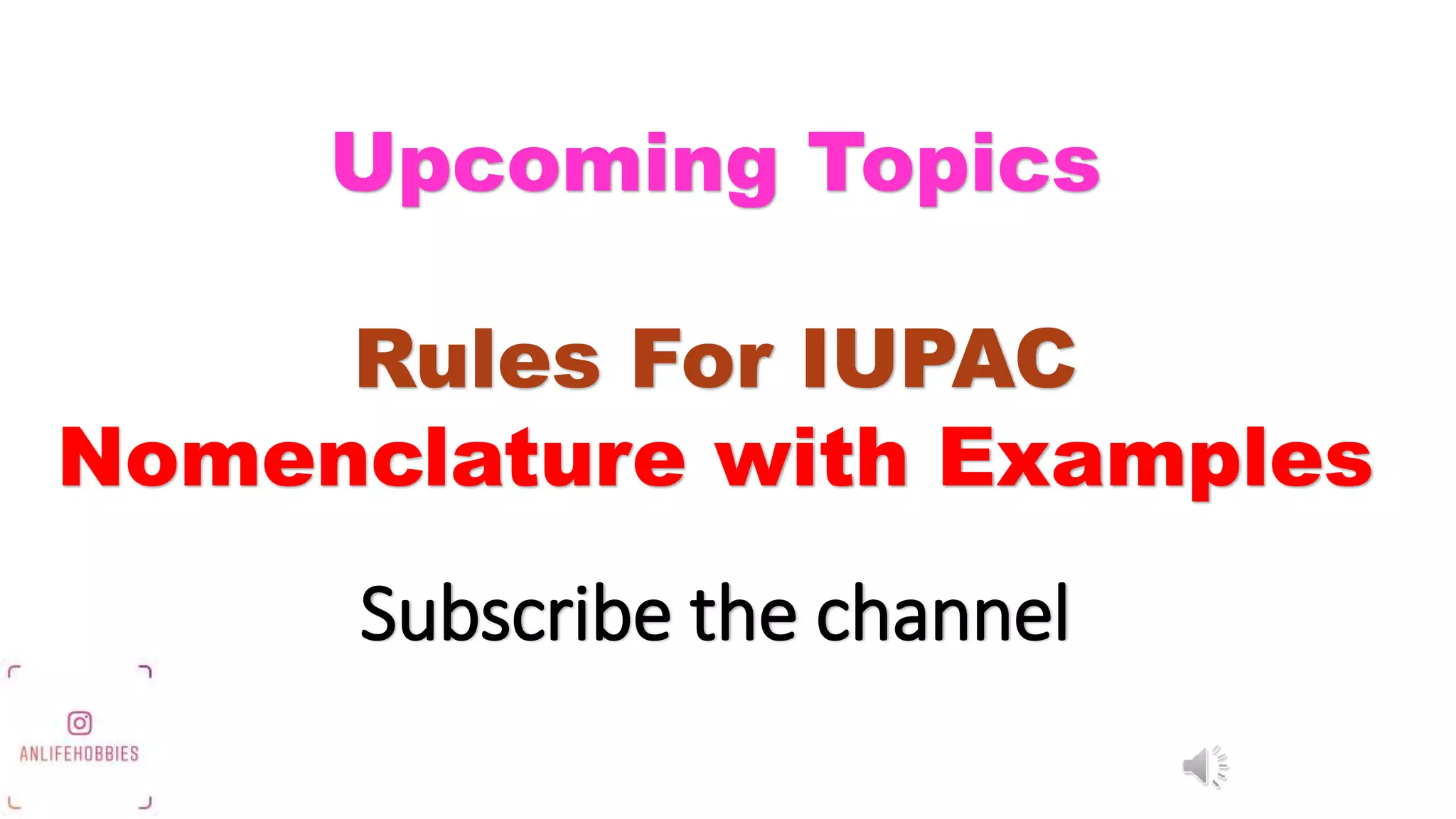 IUPAC Nomenclature of Organic compounds | PPTX