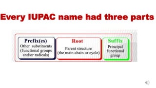 IUPAC Nomenclature of Organic compounds | PPTX