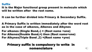 IUPAC Nomenclature of Organic compounds | PPTX