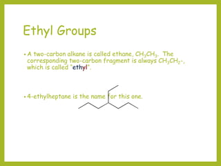 Nomenclature AND IUPAC naming of alkanes | PDF
