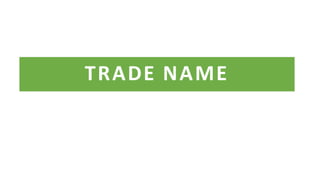 Nomenclature.pptx Drug nomenclature Chemical Generic Trade | PPTX