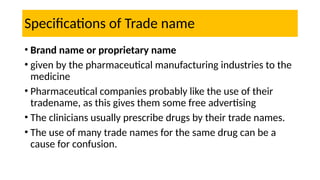 Nomenclature.pptx Generic Chemical Trade | PPTX