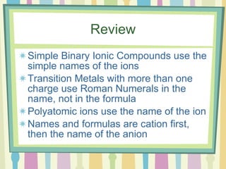 Nomenclature Bonding Part 2 | PPT
