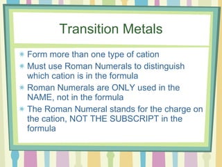 Nomenclature Bonding Part 2 | PPT