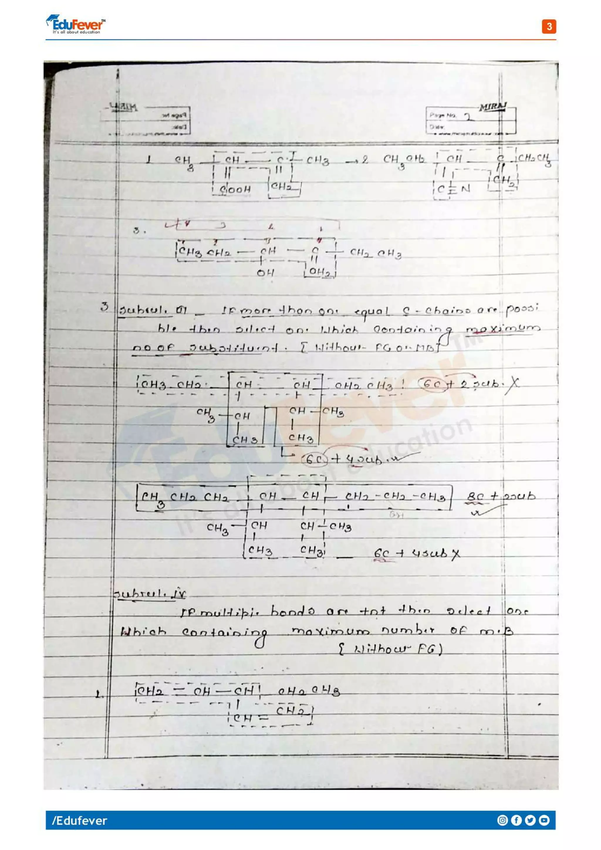 Nomenclature IUPAC Name - Chemistry Handwritten Notes | PDF