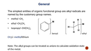 Nomenclature (part II) IUPAC organometallic compounds | PPTX