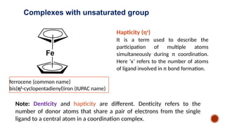 Nomenclature (part II) IUPAC organometallic compounds | PPTX