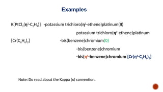 Nomenclature (part II) IUPAC organometallic compounds | PPT