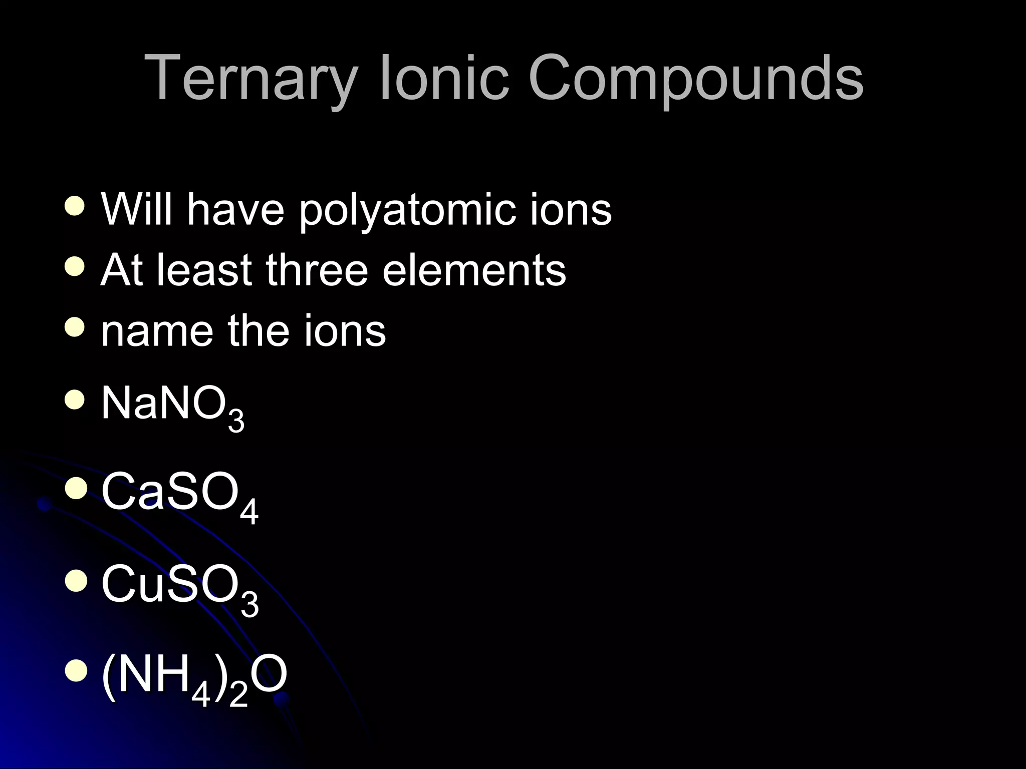 Nomenclature 2 ionic compounds | PPT