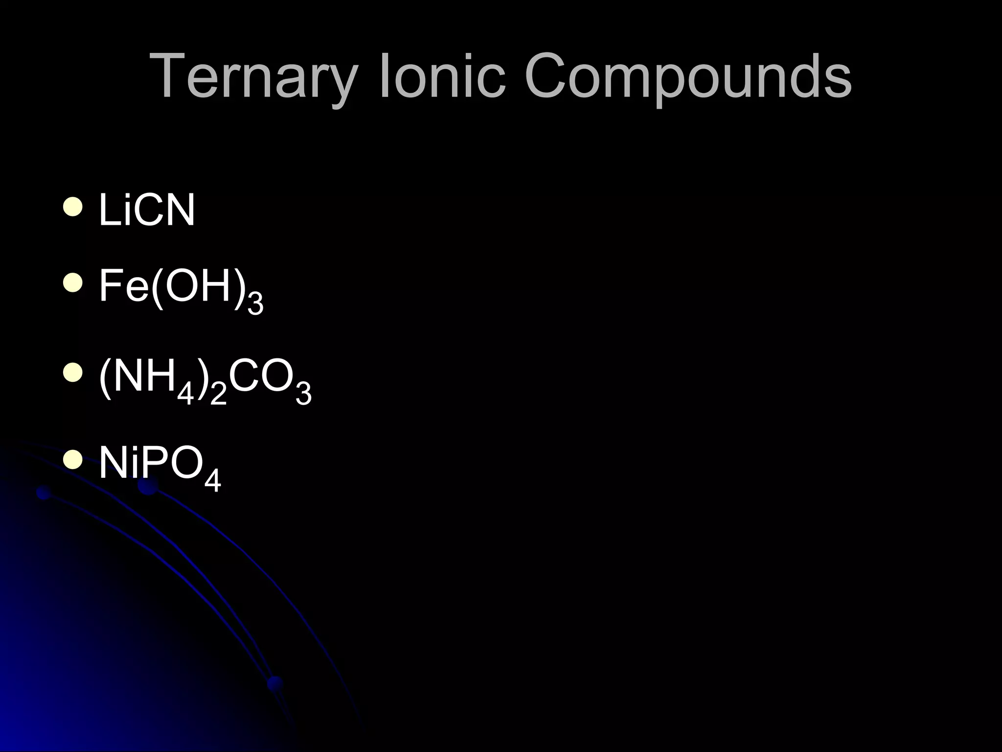 Nomenclature 2 ionic compounds | PPT