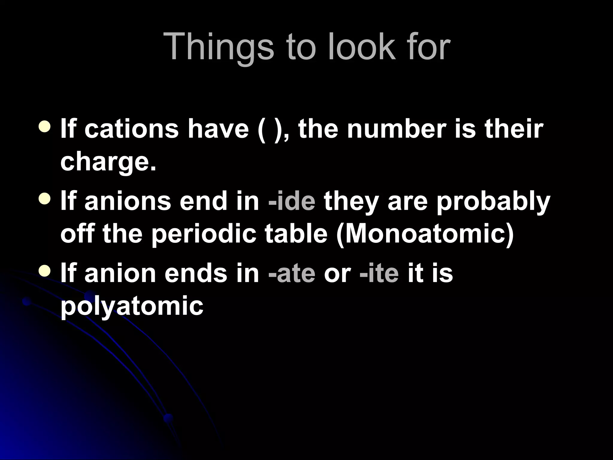 Nomenclature 2 ionic compounds | PPT