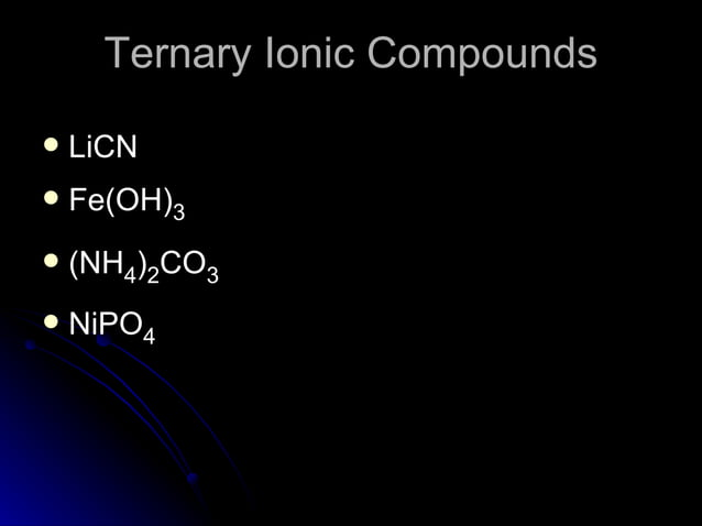 Nomenclature 2 ionic compounds | PPT