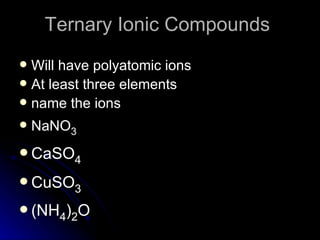 Nomenclature 3 covalent compounds | PPT | Chemistry | Science