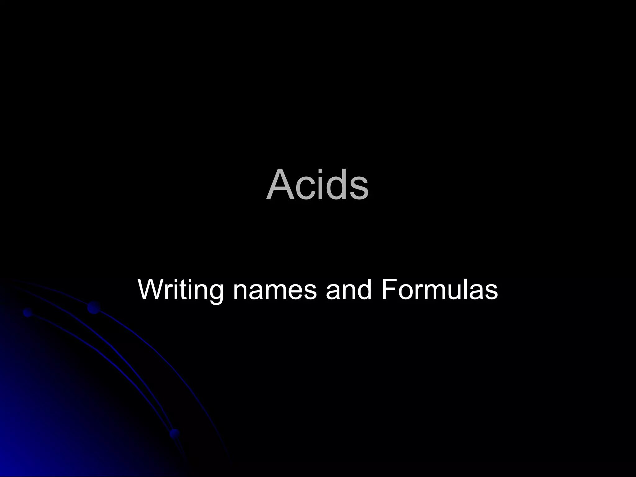 Nomenclature 4 acid base | PPT